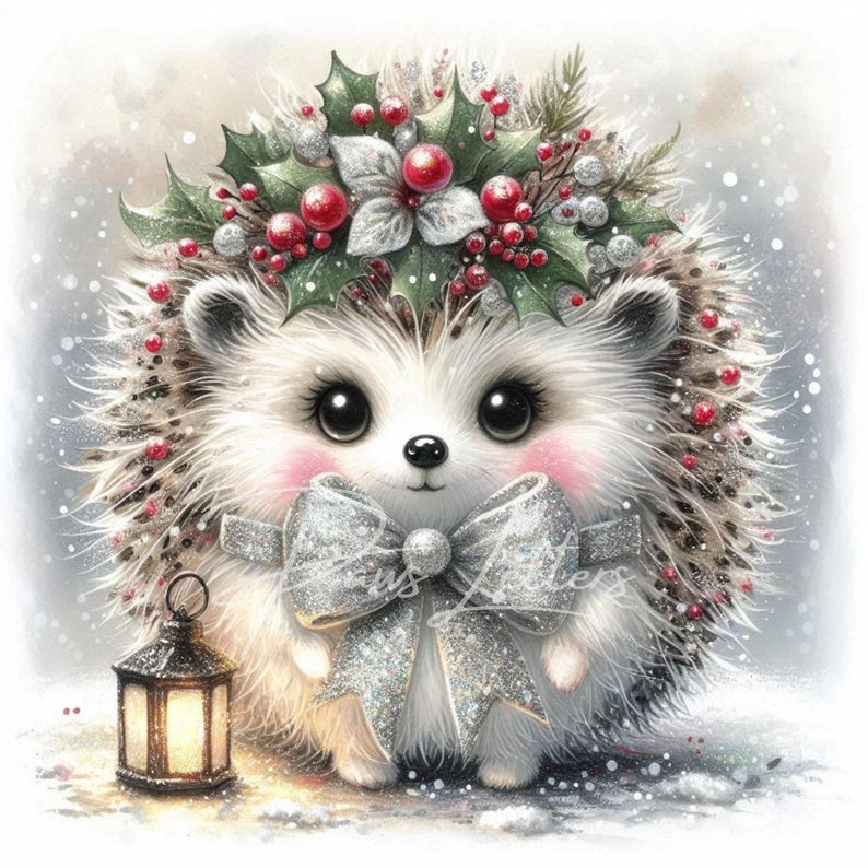 Christmas Animals Clip Art 10 High Res Watercolor Jpgs Winter Animals ...
