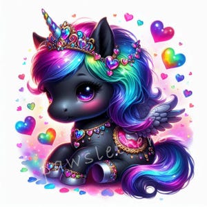 Valentines Unicorn Clipart Set of 10 High Quality 300 DPI Jpegs ...