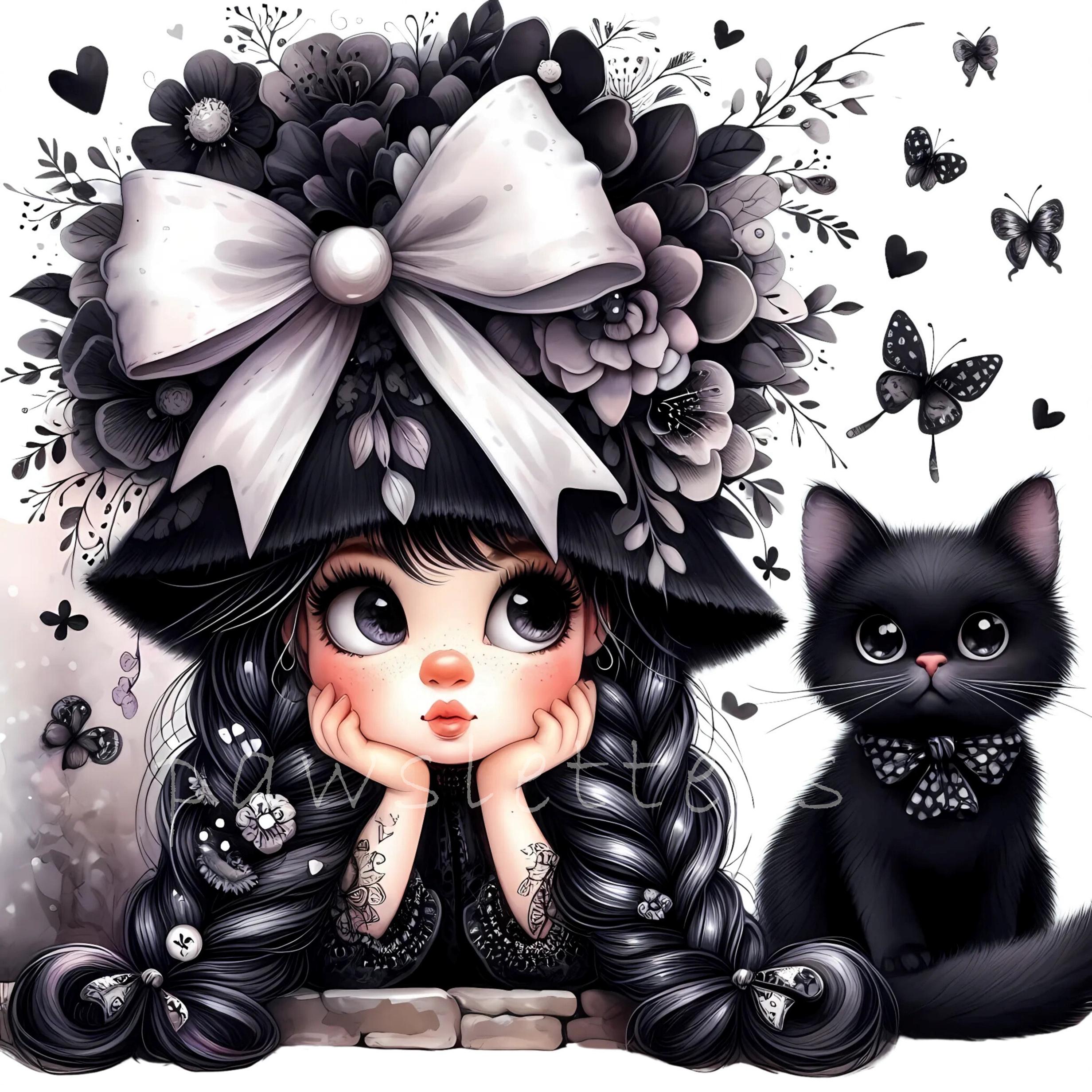 Gnome and Cat Clipart, 10 High Quality 300 DPI Jpgs, Nursery Art ...