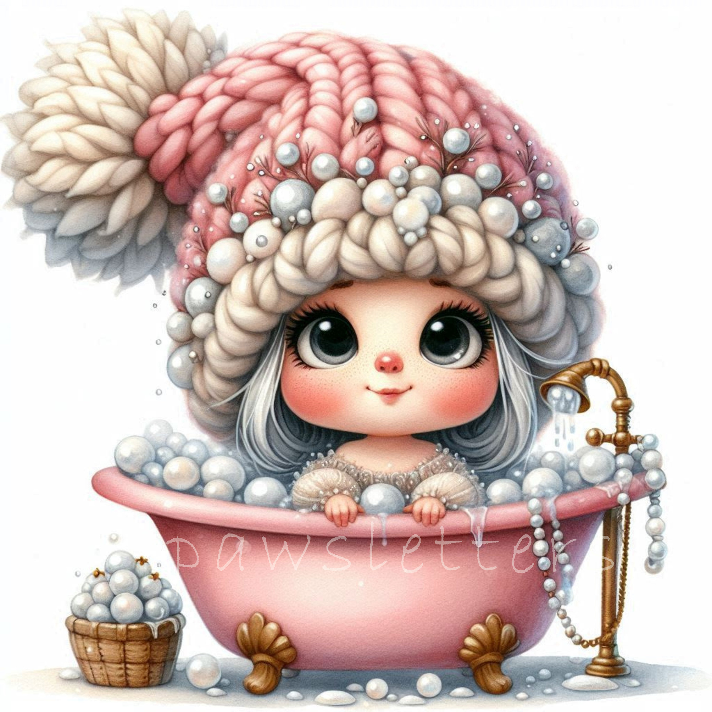 Cozy Bathtub Gnome Clipart Set of 10 High Quality 300 DPI Jpegs Spa ...