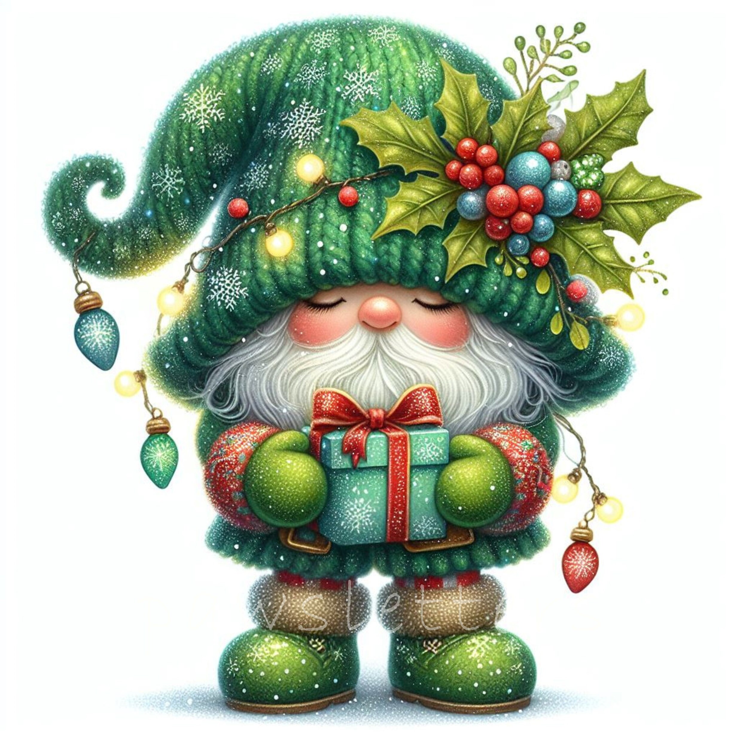 Christmas Gnome Clipart | Set of 10 | High Quality 300 DPI Jpegs | Cute ...