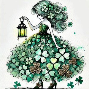 Shamrock Sprite Clipart | Set of 10 | High Quality 300 DPI Jpegs ...