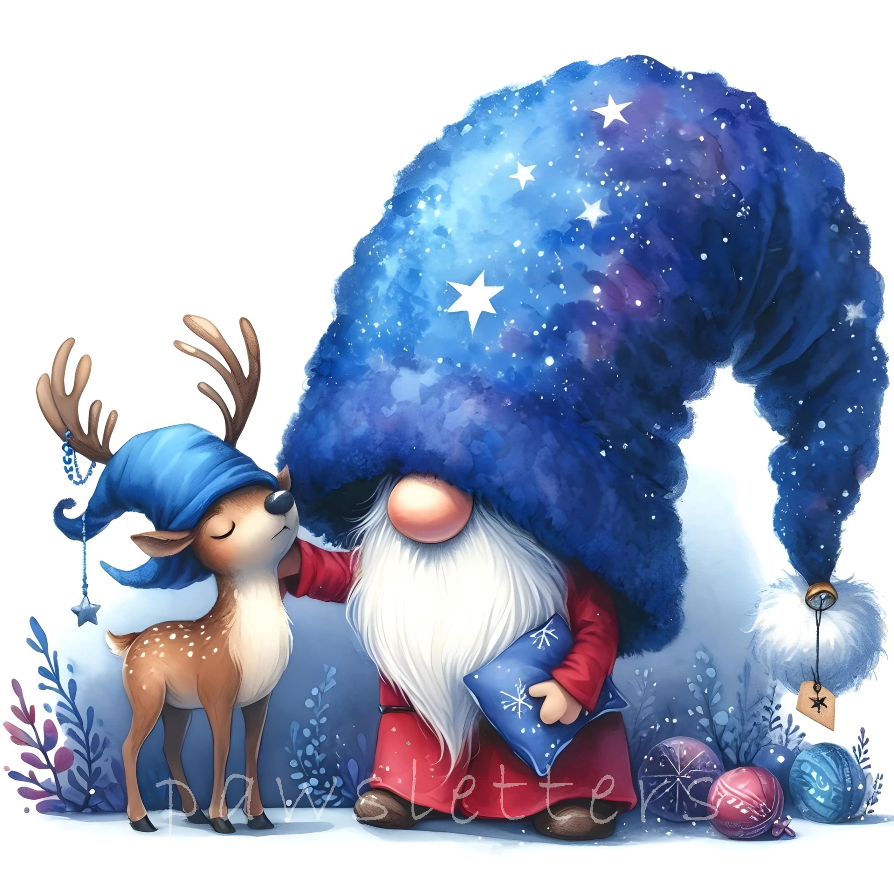 Cozy Winter Gnomes Clipart | 10 High Quality 300 DPI Jpegs | Watercolor ...
