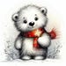 Cozy Polar Bear Cub Clipart Set of 10 High Quality 300 DPI Jpegs Winter ...