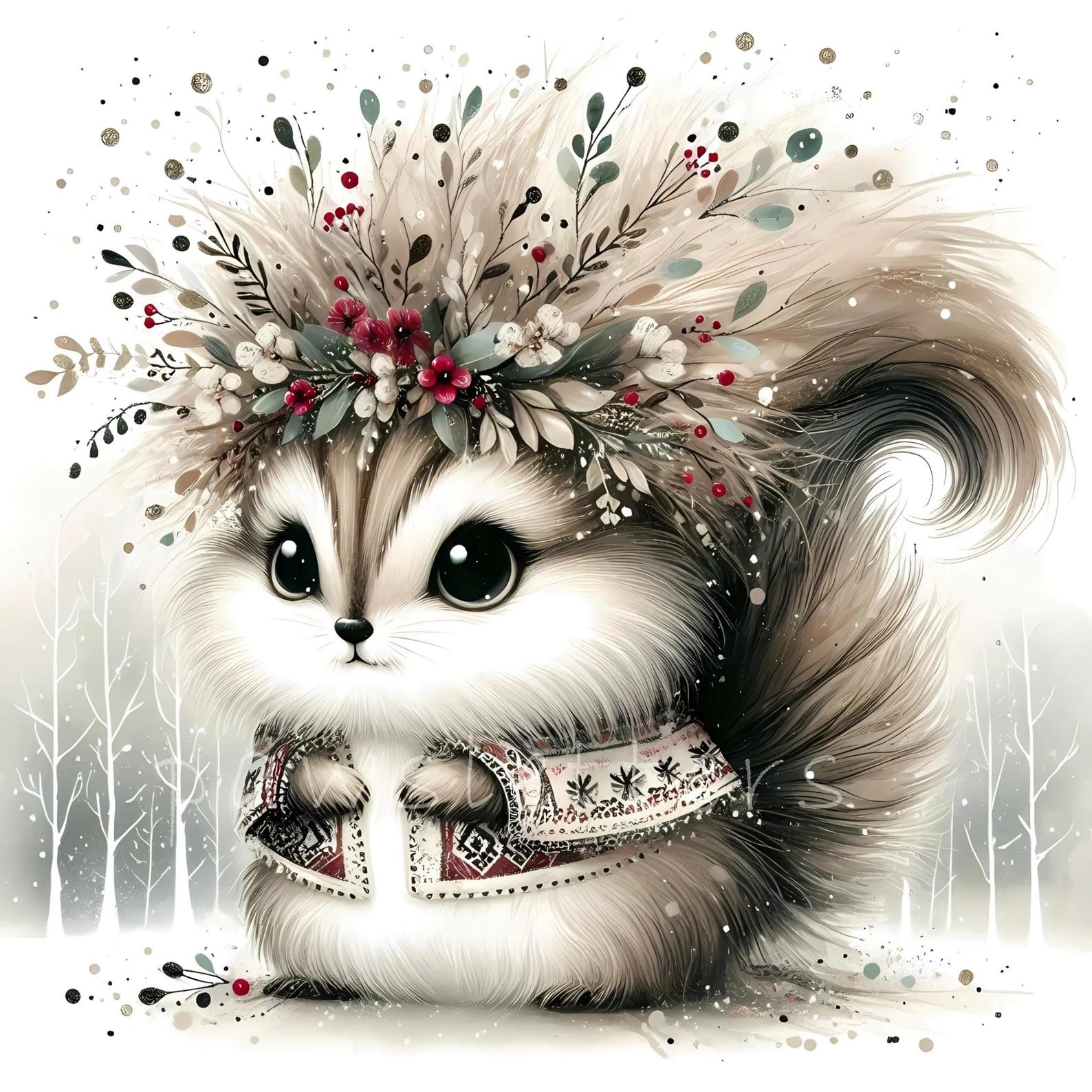 Boho Woodland Clipart, 10 High Quality 300 DPI Jpgs Cute Woodland ...