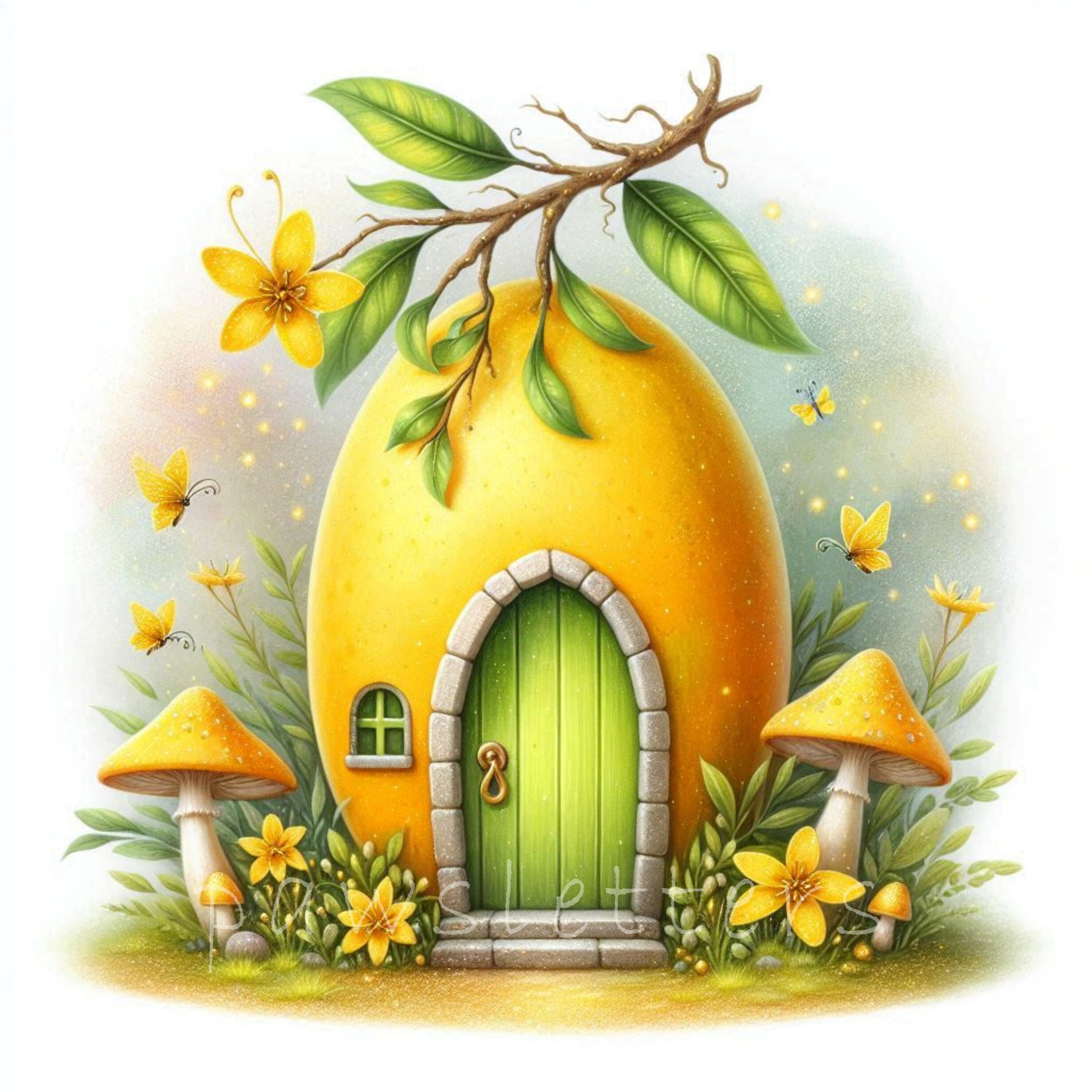 Mango Fairy House Clipart | Set of 10 | High Quality 300 DPI Jpegs ...