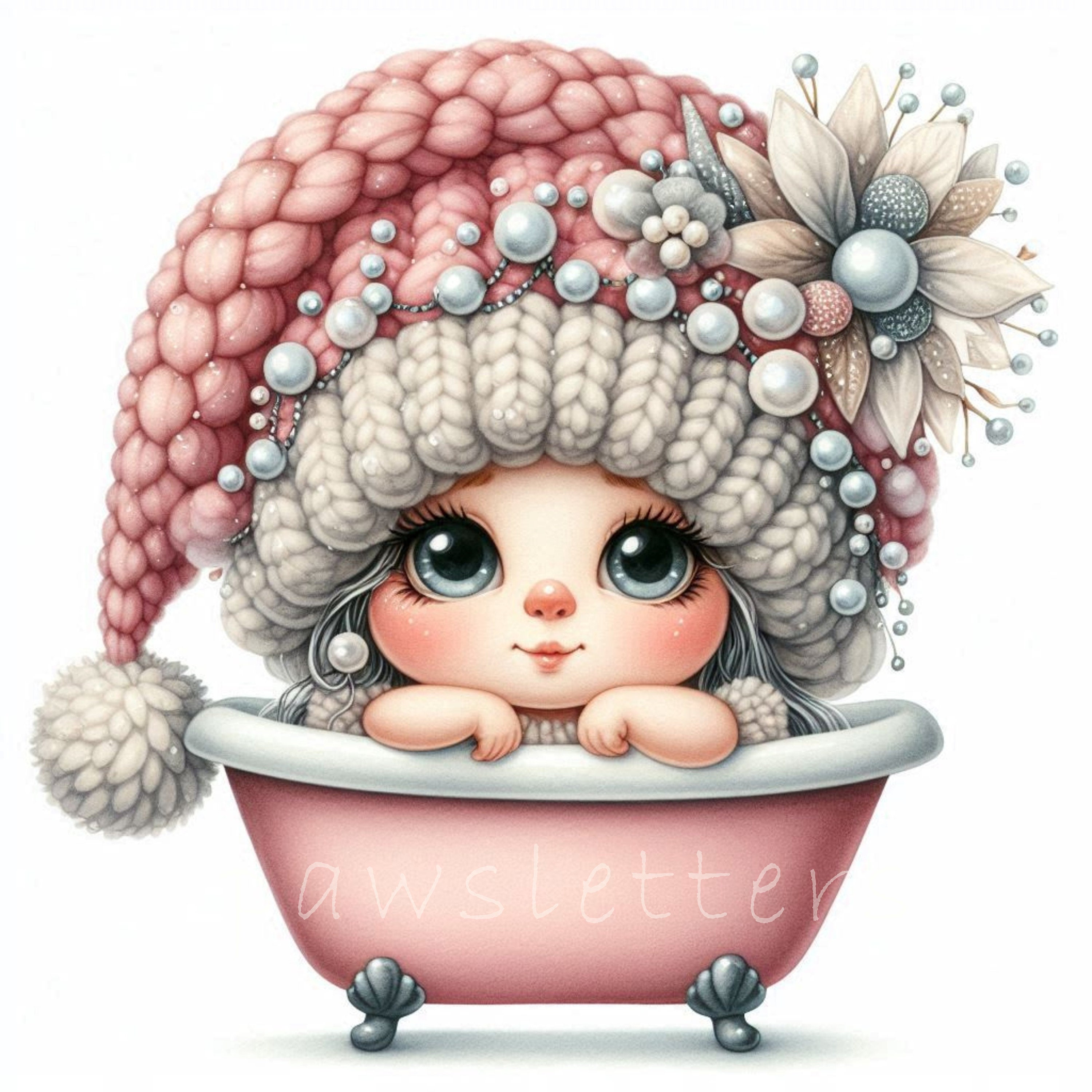 Cozy Bathtub Gnome Clipart Set of 10 High Quality 300 DPI Jpegs Spa ...