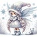 Crystal Snowflake Fairy Gnomes Clipart 10 High Res Watercolor Jpgs ...
