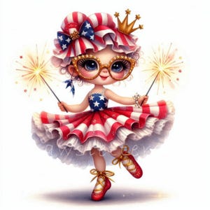 Patriotic Gnome Clipart Bundle, Fourth of July American Pride, 4th of ...