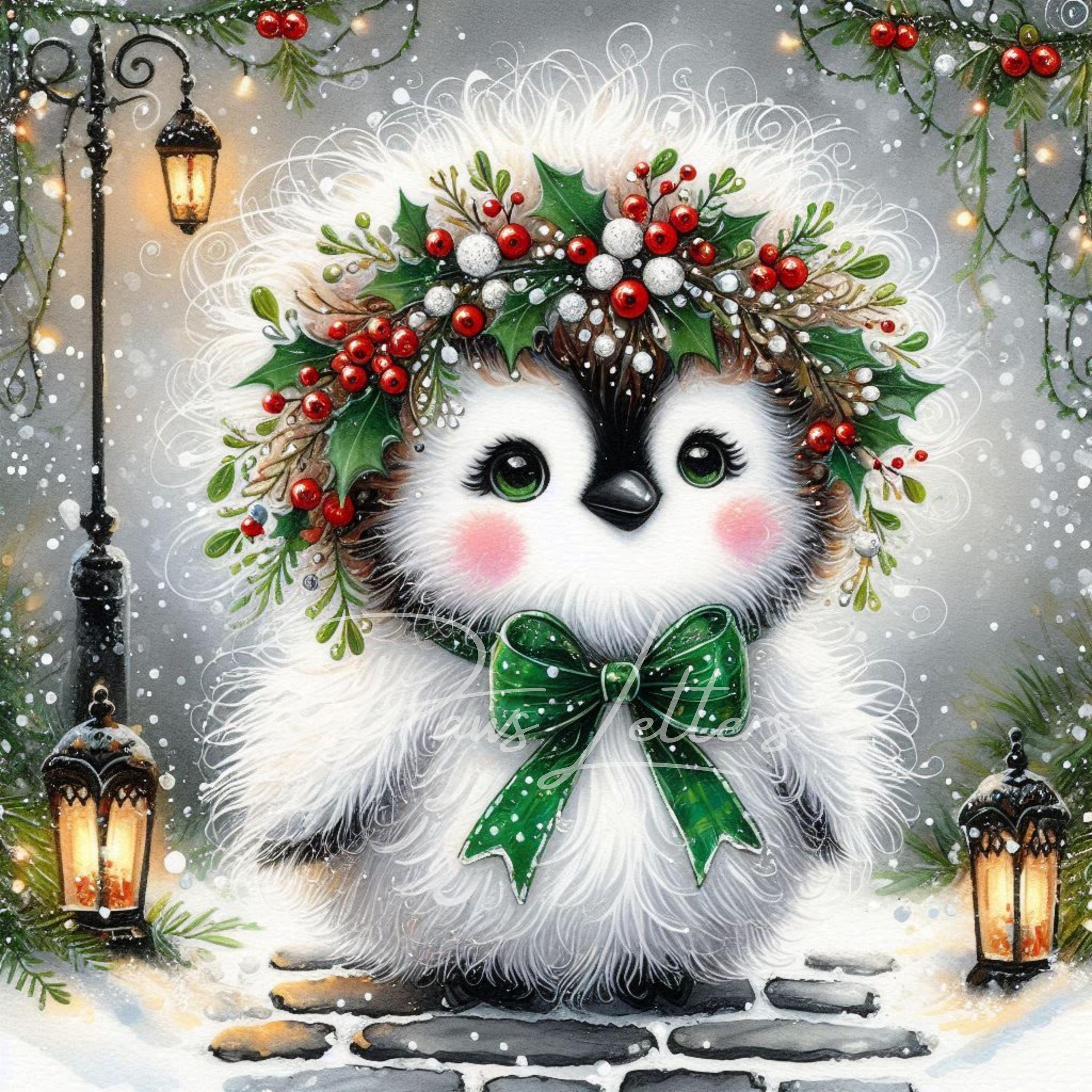 Christmas Animals Clip Art 10 High Res Watercolor Jpgs Winter Animals ...
