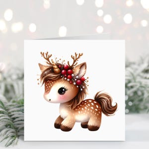 Christmas Reindeer Unicorn Clip Art Set of 10 Pngs for Christmas ...