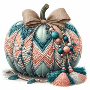 Boho Chic Pumpkin Clipart | Set of 10 | High Quality 300 DPI Jpegs ...