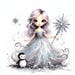 Winter Wonderland Princess Clipart | Set of 10 | High Quality 300 DPI ...