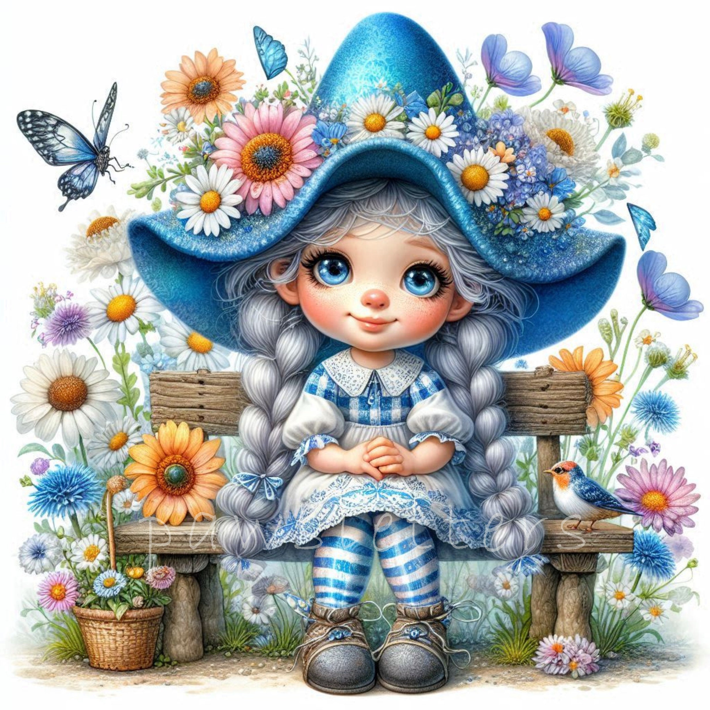 Spring Gnome Garden Clipart | Set of 10 | High Quality 300 DPI Jpegs ...