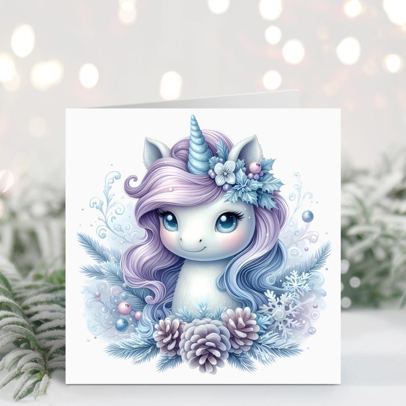 Winter Wonderland Unicorn Clip Art Set of 10 Pngs for Christmas ...