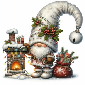 Winter Gnome Clipart | Set of 10 | High Quality 300 DPI Jpegs ...