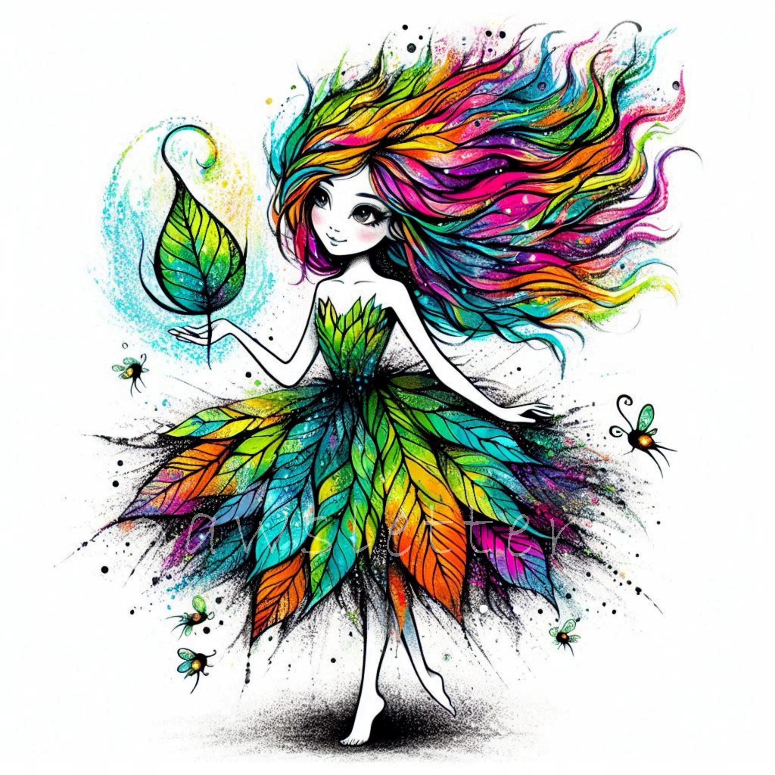 Enchanted Leaf Sprite Clipart | Set of 10 | High Quality 300 DPI Jpegs ...