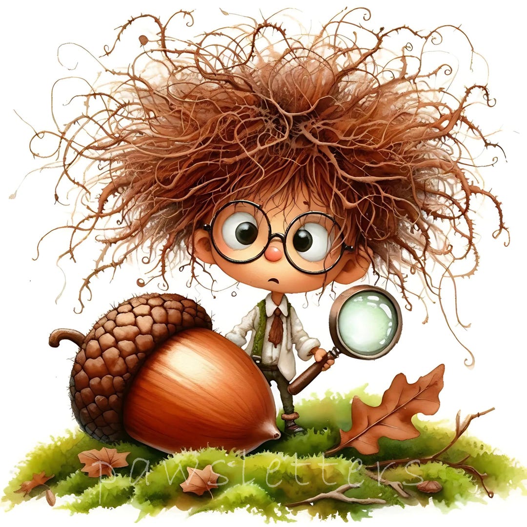Acorn Clipart | 10 Curious Autumn Kids JPG | High Quality Fall Forest ...