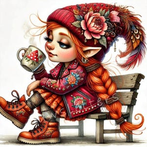 Boho Chic, Floral Gnome Clipart | Set of 10 | High Quality 300 DPI ...