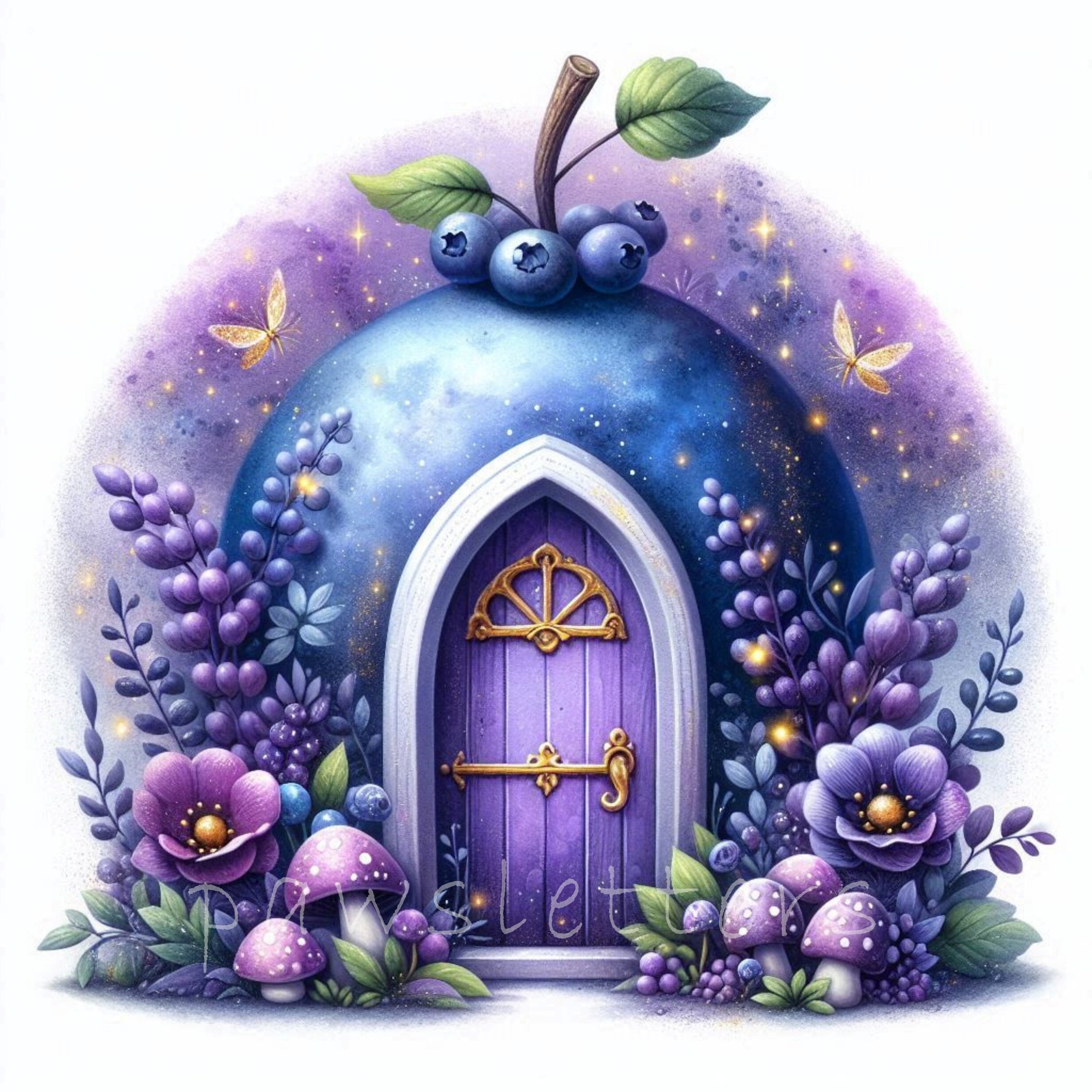 Whimsical Blueberry House Clipart Set of 10 High Quality 300 DPI Jpegs ...