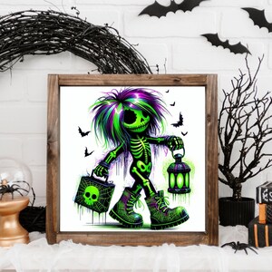 Neon Nightmare Doll Clip Art 10 High Res Watercolor Jpgs for Junk ...