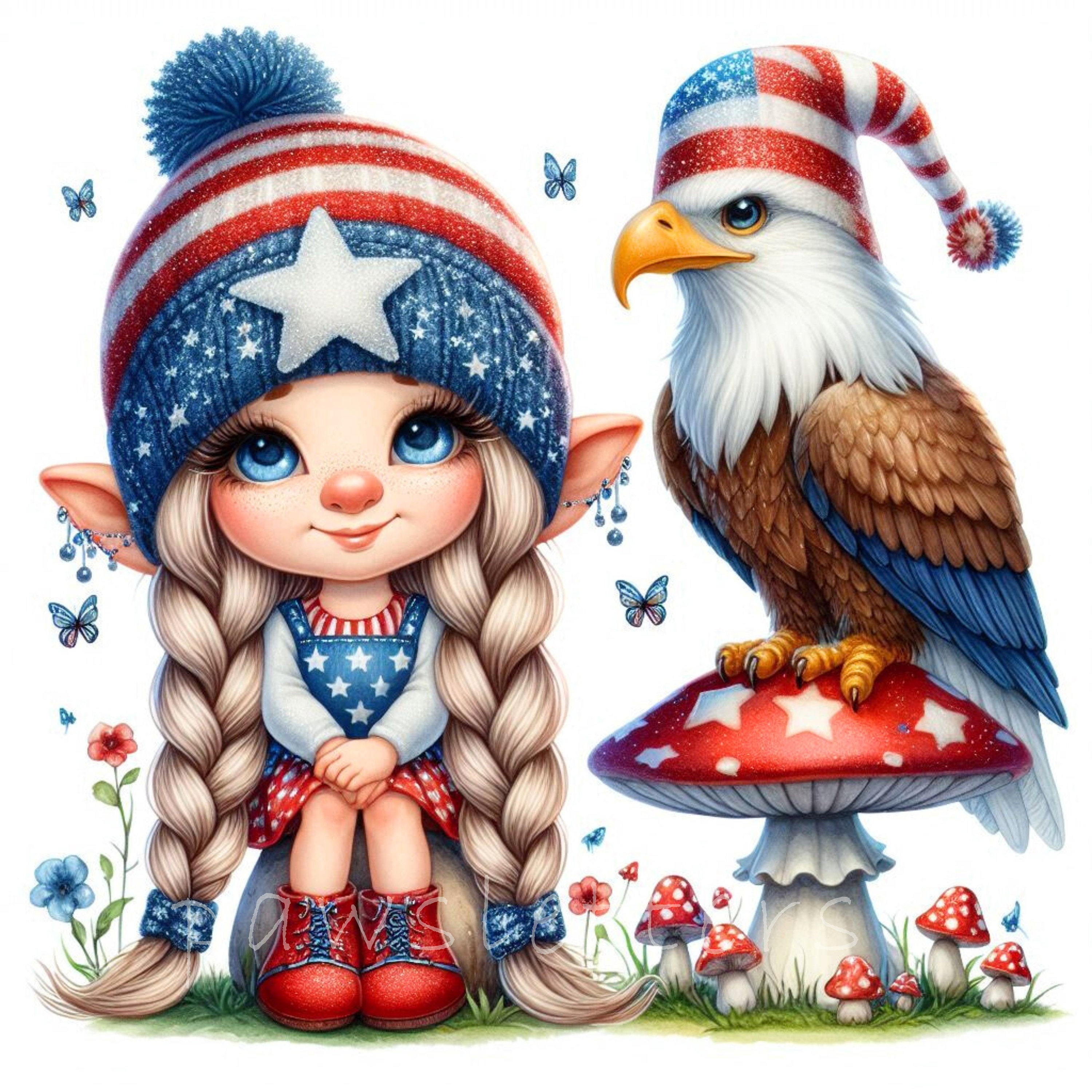 Gnome 4th of July Clipart Set of 10 High Quality 300 DPI Jpegs ...