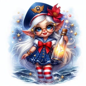 Patriotic Gnome Clipart Bundle, Fourth of July American Pride, 4th of ...