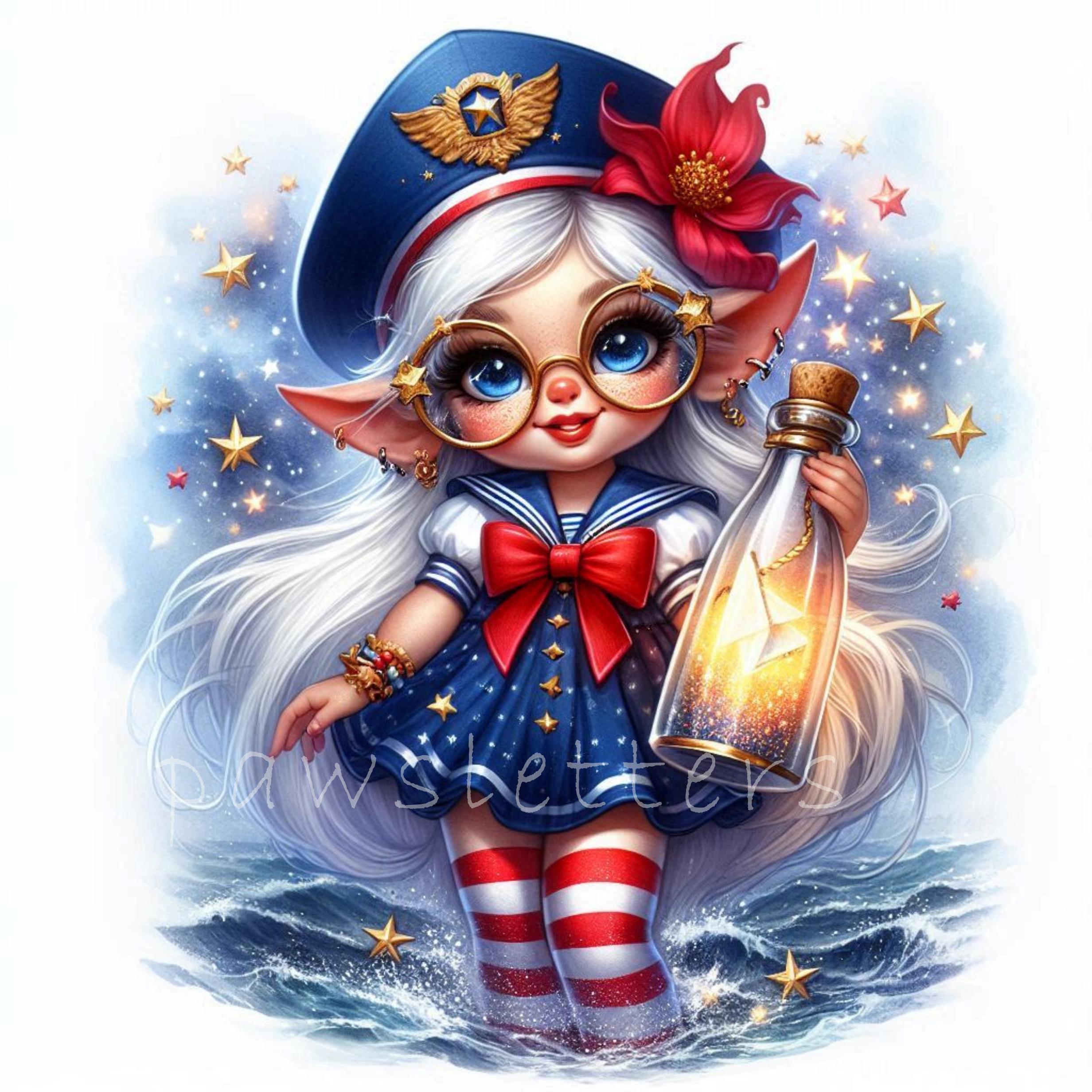 Patriotic Gnome Clipart Bundle, Fourth of July American Pride, 4th of ...