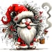 10 Whimsical Santa and Snowman Clipart, Quirky Christmas Clipart, JPG ...