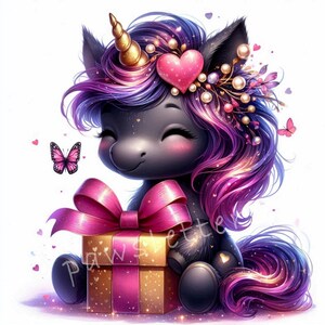 Valentines Unicorn Clipart Set of 10 High Quality 300 DPI Jpegs ...