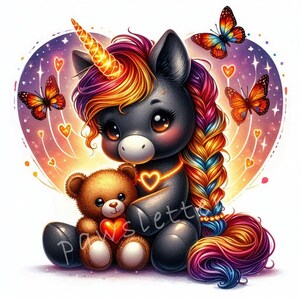 Valentines Unicorn Clipart Set of 10 High Quality 300 DPI Jpegs ...