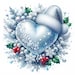 Winter Christmas Silver Hearts Clipart | Set of 10 | High Quality 300 ...