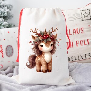 Christmas Reindeer Unicorn Clip Art Set of 10 Pngs for Christmas ...