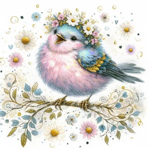 Rainbow Songbird Clipart | Set of 10 | High Quality 300 DPI Jpegs ...