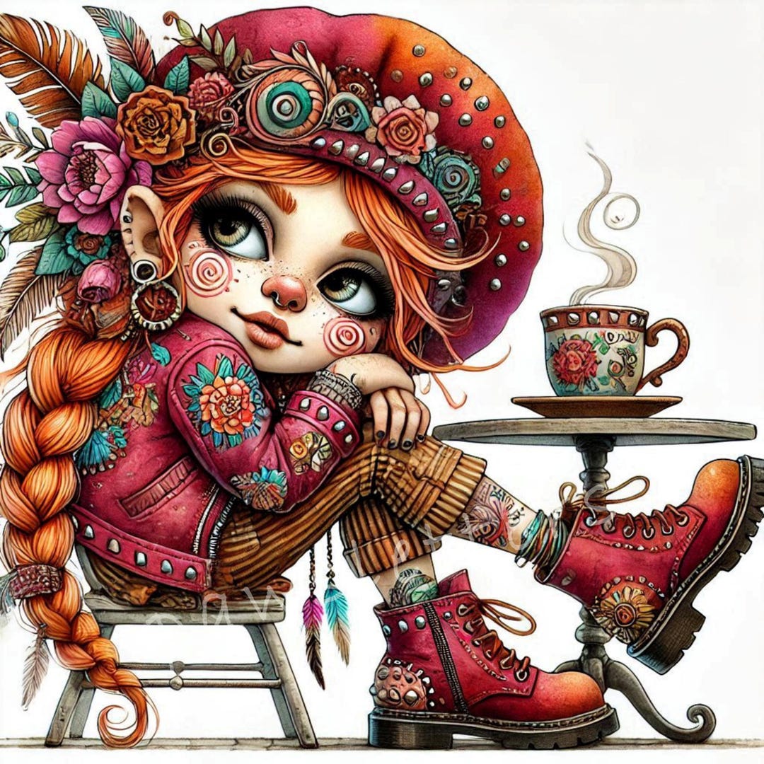 Boho Chic, Floral Gnome Clipart | Set of 10 | High Quality 300 DPI ...