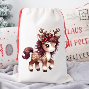 Christmas Reindeer Unicorn Clip Art Set of 10 Pngs for Christmas ...