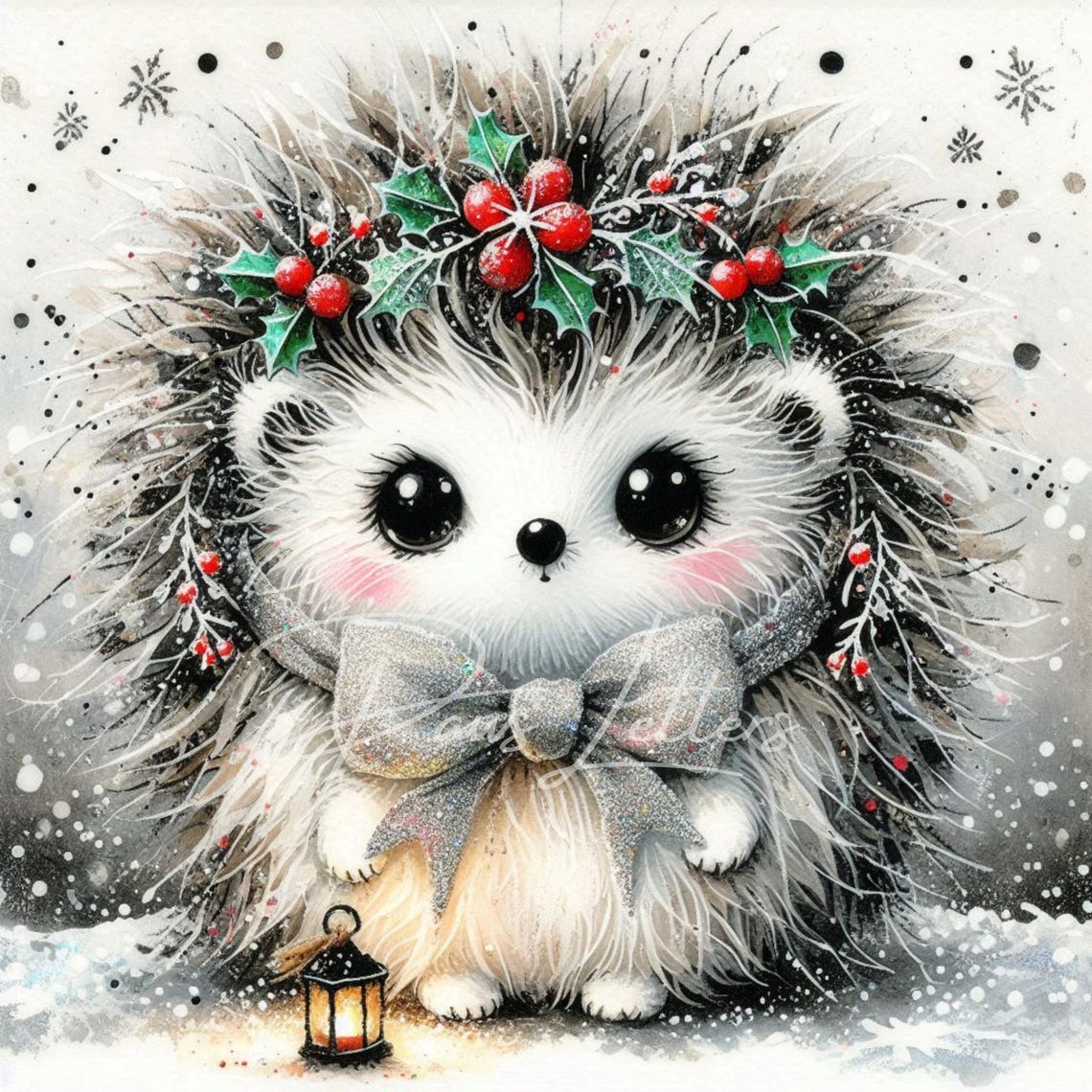 Christmas Animals Clip Art 10 High Res Watercolor Jpgs Winter Animals ...