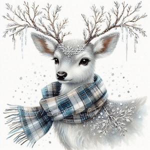 Winter Wonderland Deer Clipart | Set of 10 | High Quality 300 DPI Jpegs ...