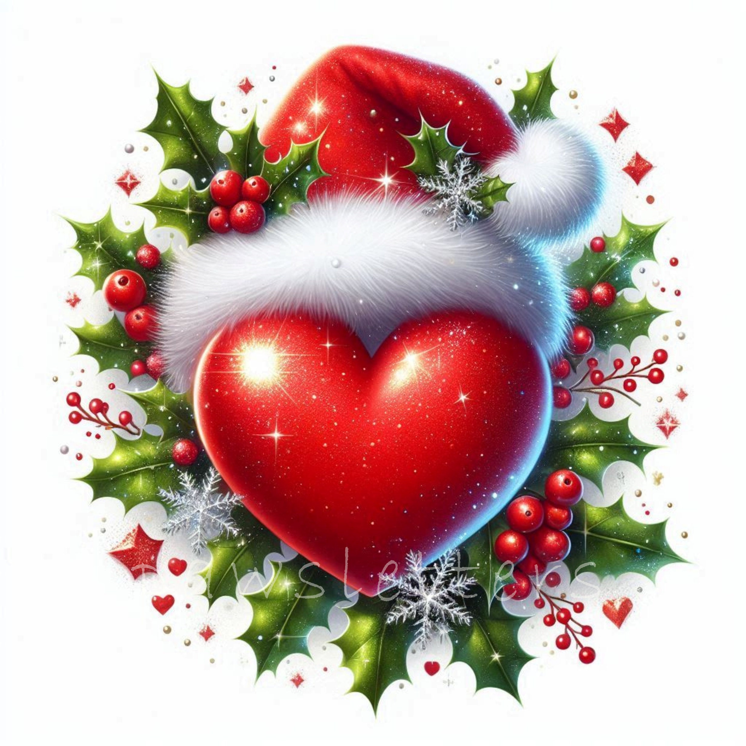 Christmas Red Hearts Clipart Set of 10 High Quality 300 DPI Jpegs ...