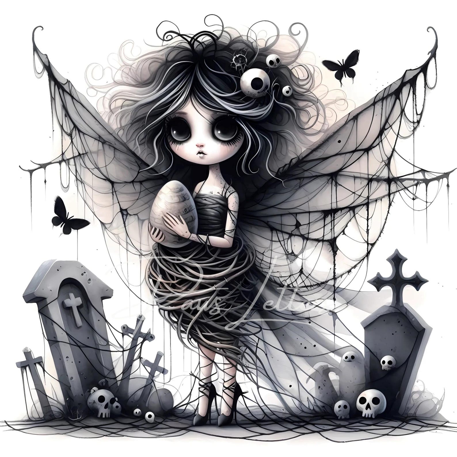 Cocoon Keeper Doll Clipart | Dark Fantasy Art Jpgs | Mysterious Forest ...