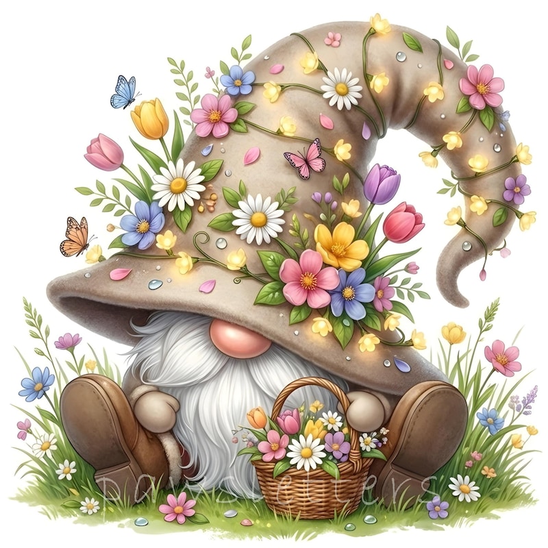 Easter Gnome Clipart - Etsy
