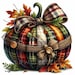 Plaid Pumpkin Clipart | Set of 10 | High Quality 300 DPI Jpegs ...