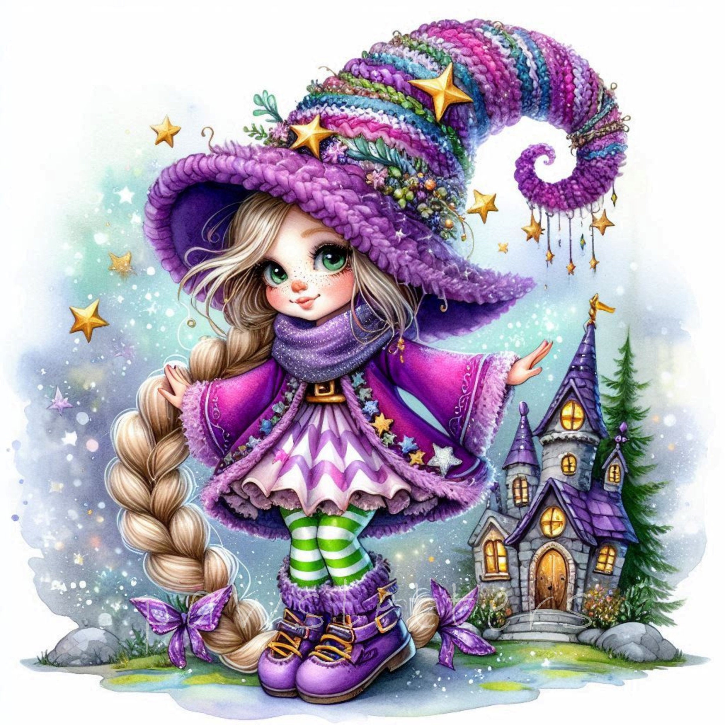 Watercolor Wizard Gnome Clipart Set of 10 High Quality 300 DPI Jpegs ...