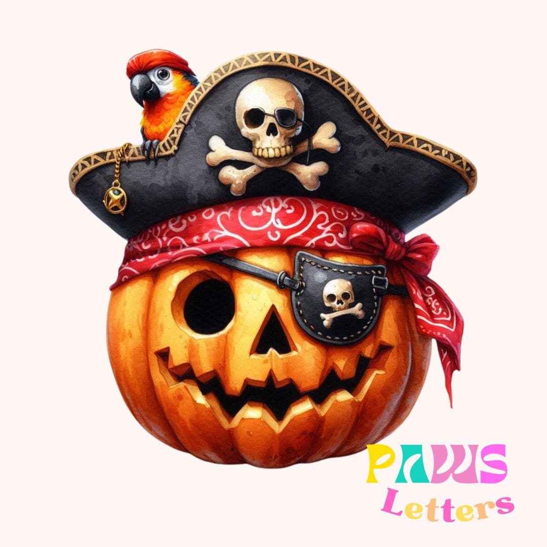 Pumpkin Pirate Captain Png | Trendy Fall Designs | Aesthetic Png | PNG ...