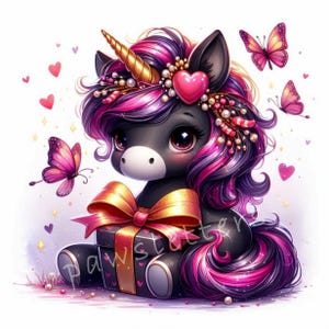 Valentines Unicorn Clipart Set of 10 High Quality 300 DPI Jpegs ...