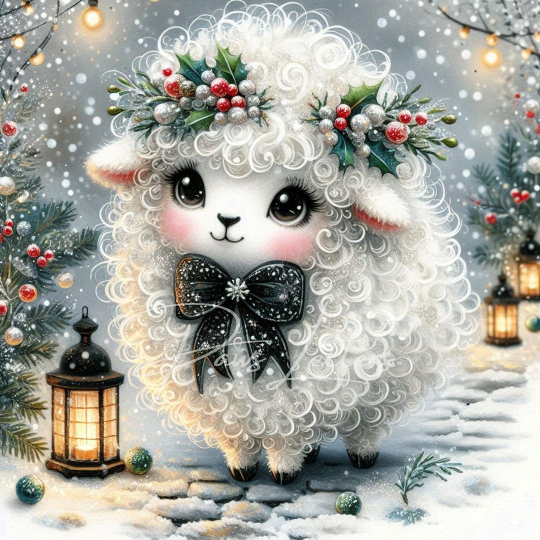 Christmas Animals Clip Art 10 High Res Watercolor Jpgs Winter Animals ...