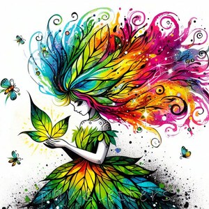 Enchanted Leaf Sprite Clipart | Set of 10 | High Quality 300 DPI Jpegs ...