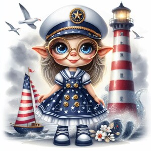 Patriotic Gnome Clipart Bundle, Fourth of July American Pride, 4th of ...