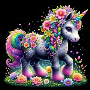 Baby Unicorn Watercolor Clipart | Set of 10 | High Quality 300 DPI ...