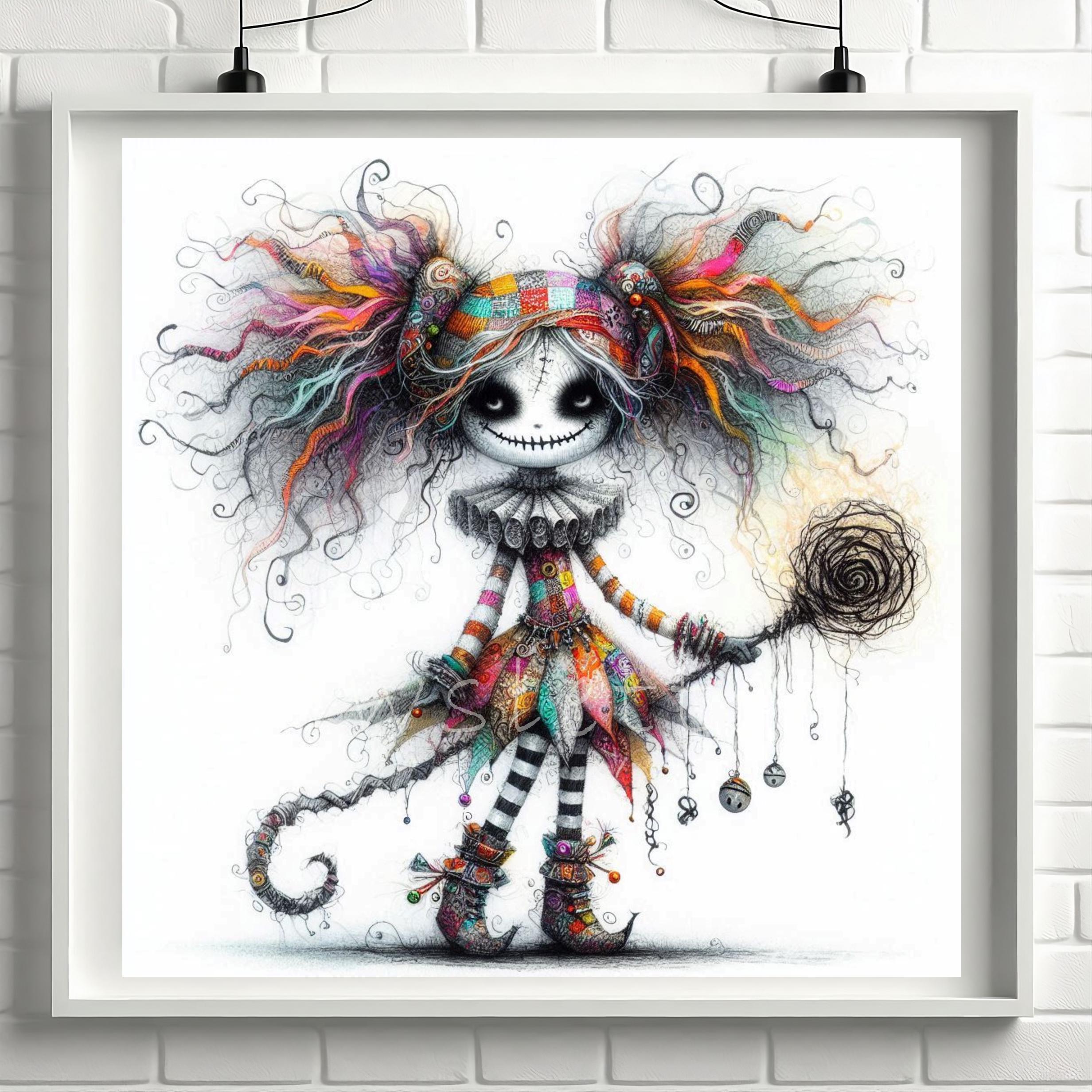Wicked Jester Doll Clipart | Set of 10 | High Quality 300 DPI Jpegs ...